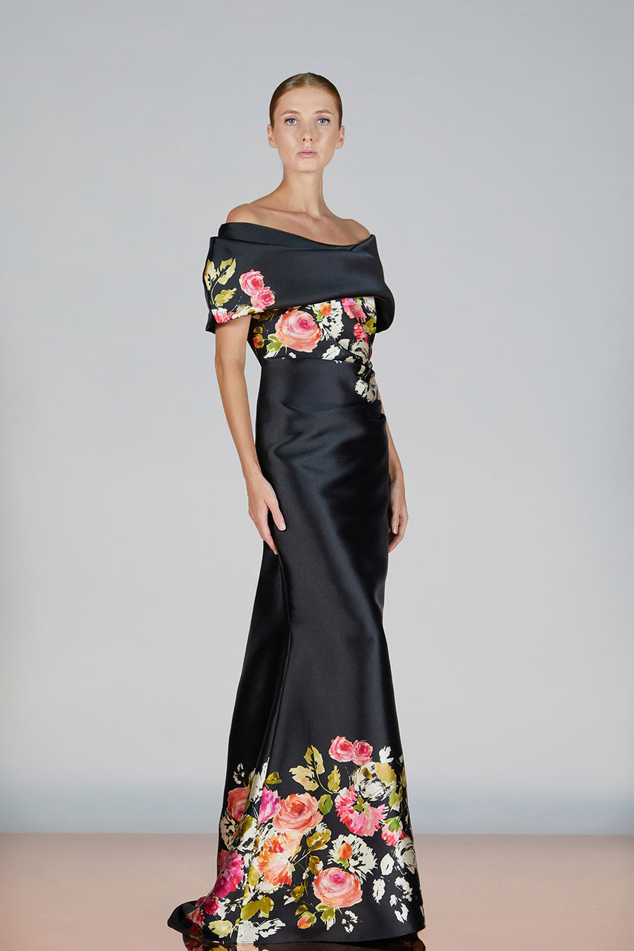 Off-The-Shoulder Column Dress – M.R DESIGN