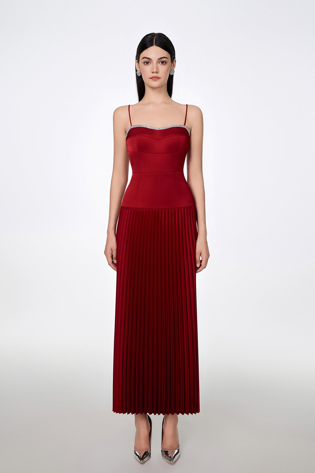 Strapless Pleated Dress – M.R DESIGN